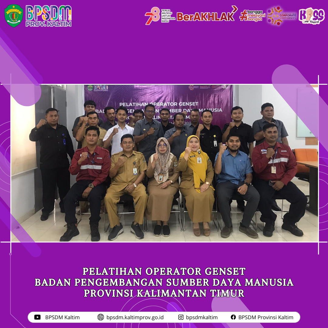 Pelatihan Operator Genset Badan Pengembangan Sumber Daya Manusia ...